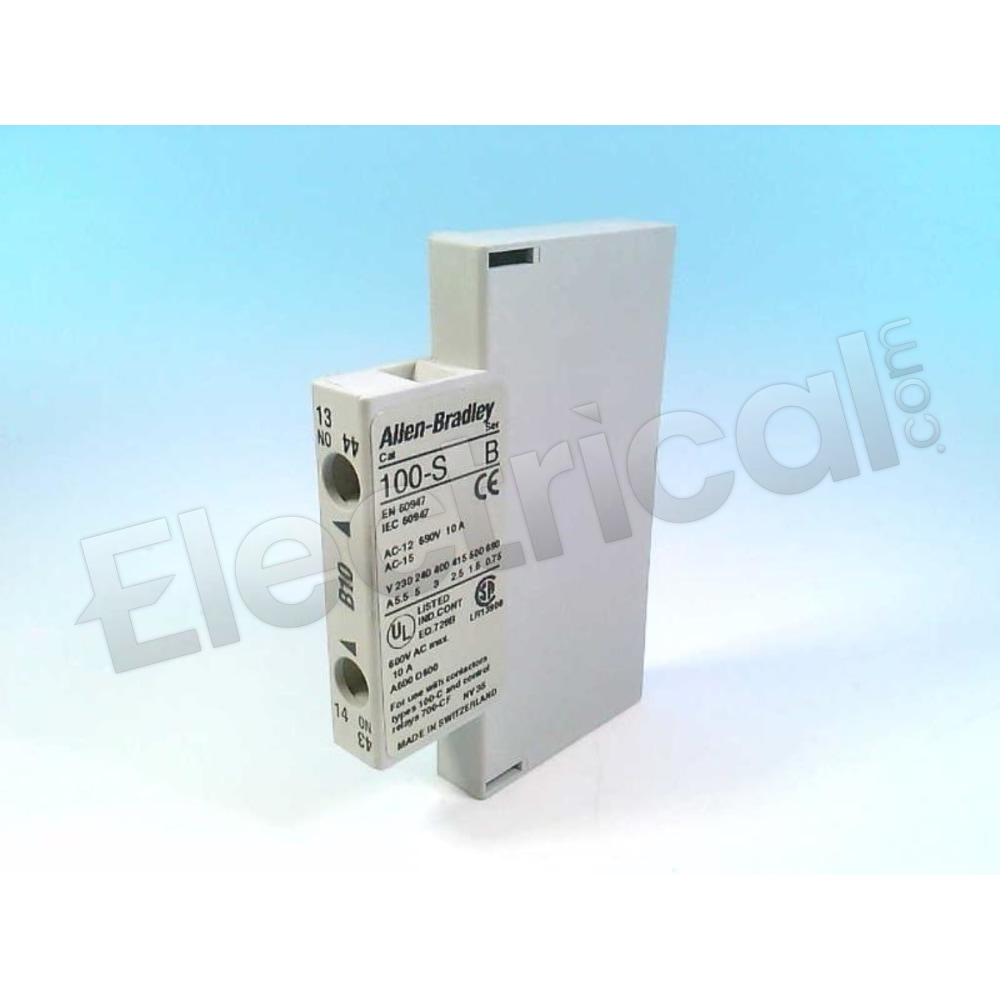 Allen-Bradley 100-SB10 (100SB10) Contactor And Motor Starter Auxiliary ...