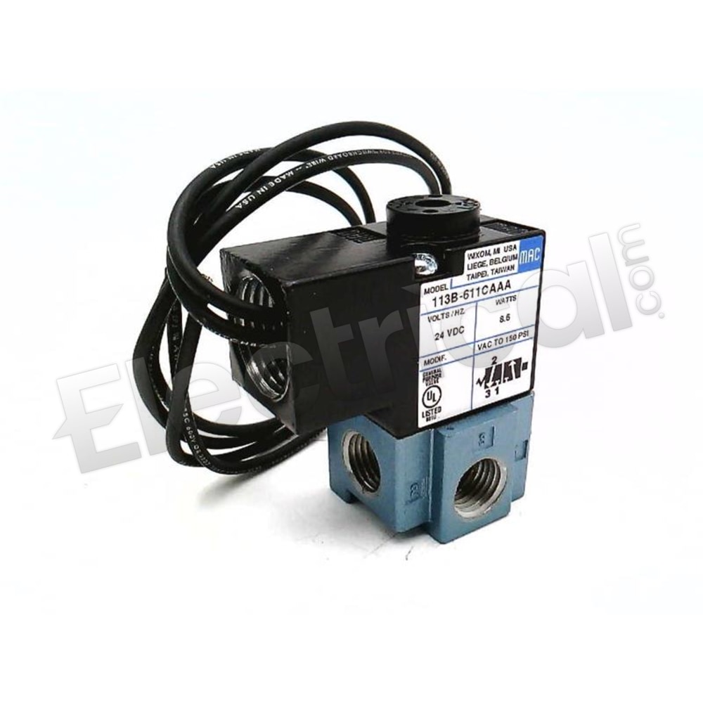 Mac Valves Inc 113B-611CA Solenoid Valve Valve
