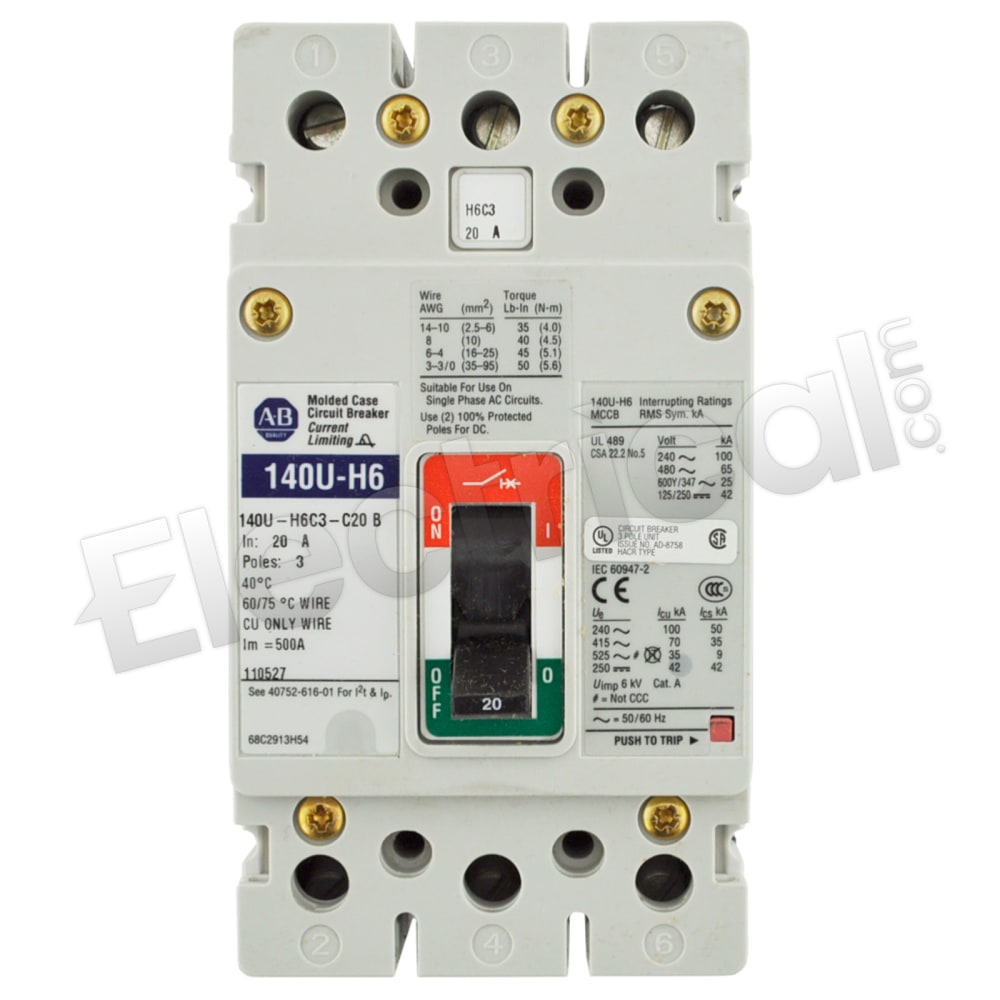 Allen-Bradley Allen-Bradley 140U-H6C3-C15-B (140UH6C3C15B) Molded Case Circuit Breaker