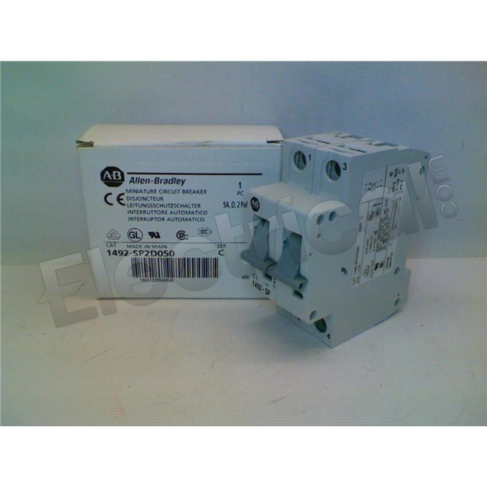 1492-SP2D050 Allen-Bradley 5A 2P Bulletin 1492 Molded Case Circuit Breaker
