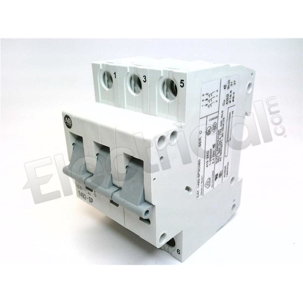 1492-SP3C060 Allen-Bradley 6A 3P Bulletin 1492 Molded Case Circuit Breaker
