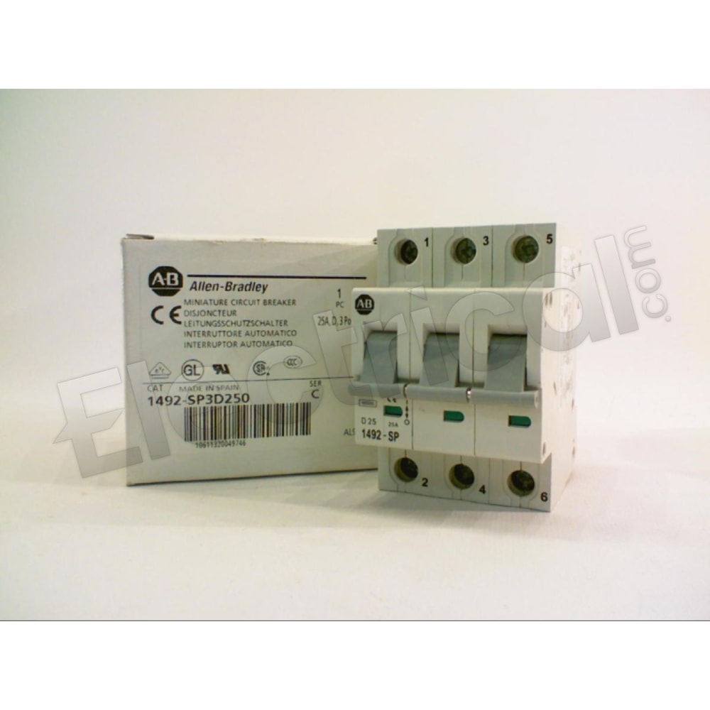 1492-SP3D250 Allen-Bradley 25A 3P Bulletin 1492 Molded Case Circuit Breaker