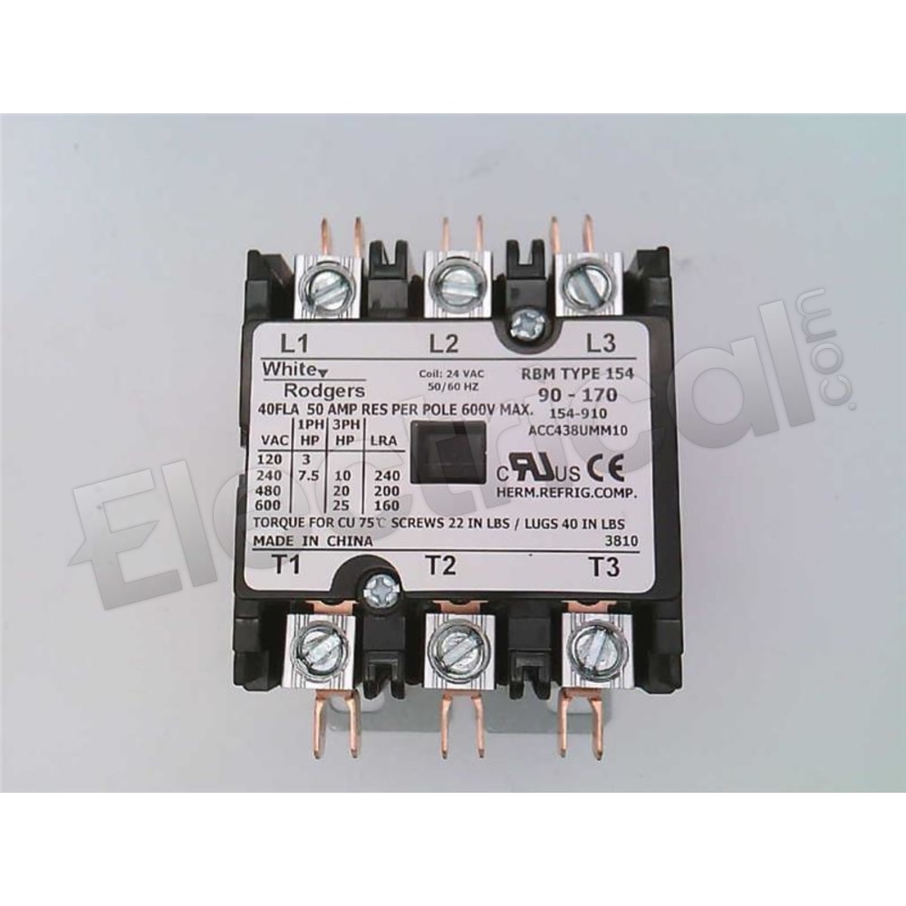 Emerson 154-910 Contactor Motor Control
