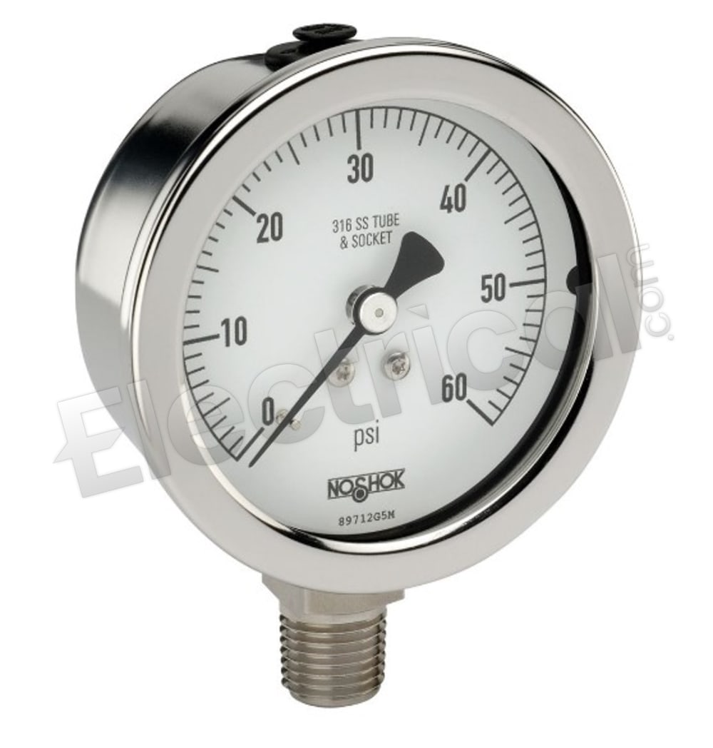 Noshok 25-901-100PSI Hydraulic Pressure Regulator & Gauge Hydraulic