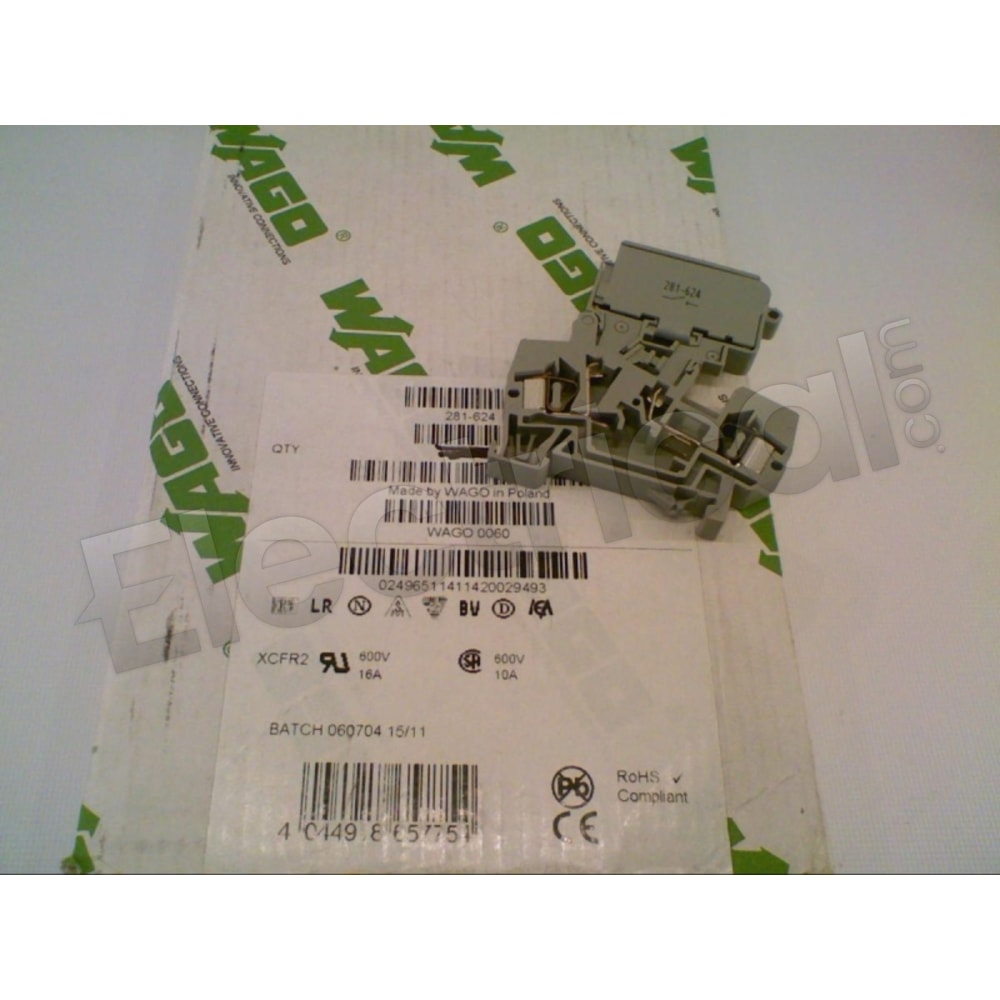 281-624 Wago Connector/Terminal/Pin Electrical Component