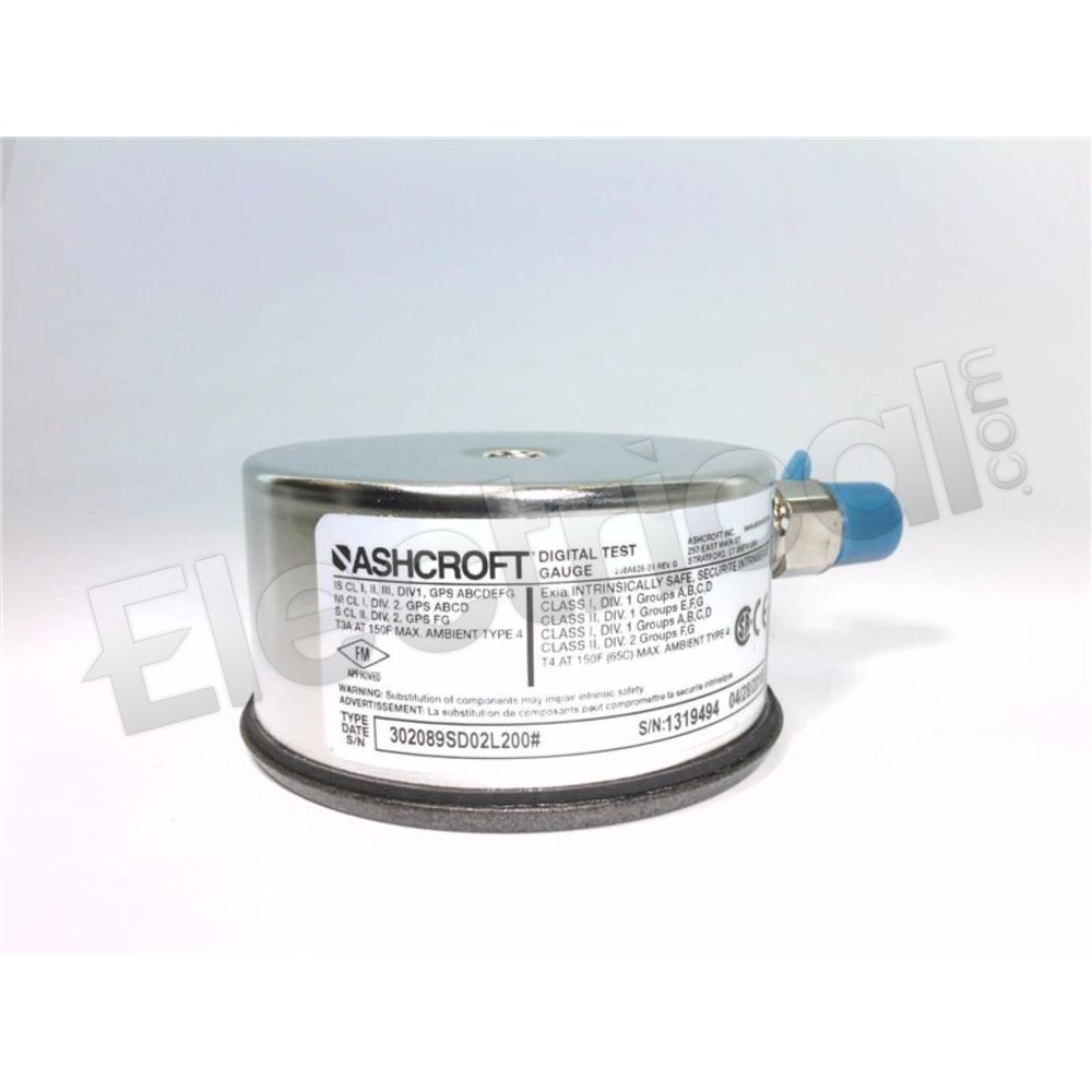 302089SD02L200 Ashcroft Pressure Gauge Automation