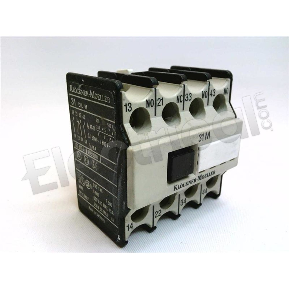 Eaton 31-DIL-M Contactor And Motor Starter Auxiliary Motor Control