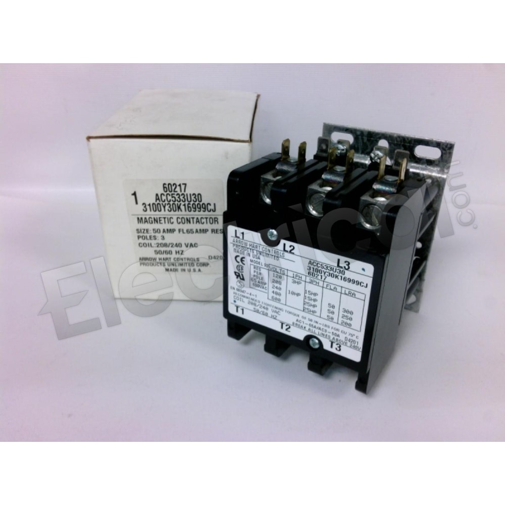 Eaton 3100Y30K16999CJ Contactor Motor Control