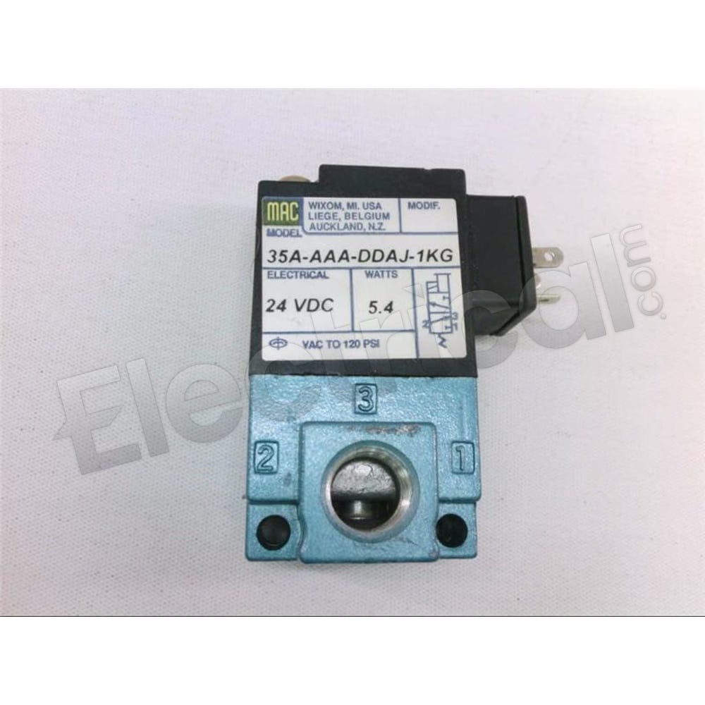 Mac Valves Inc 35A-AAA-DDAJ-1KG Solenoid Valve Valve