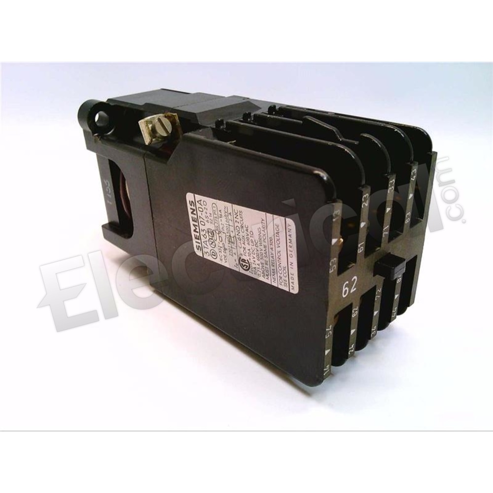 Siemens 3TA63-07-0AF Contactor Motor Control