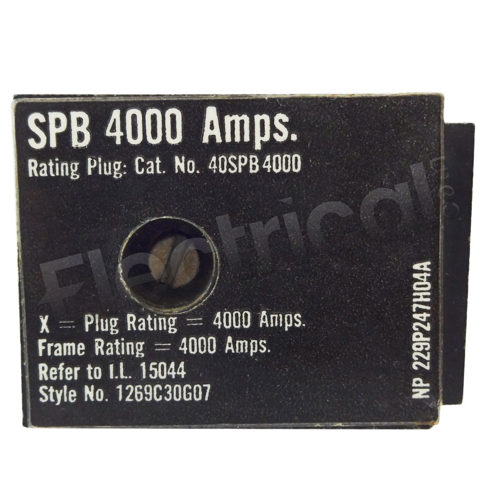 Westinghouse Cutler Hammer 20SPB2000 Rating Plug Circuit Breaker