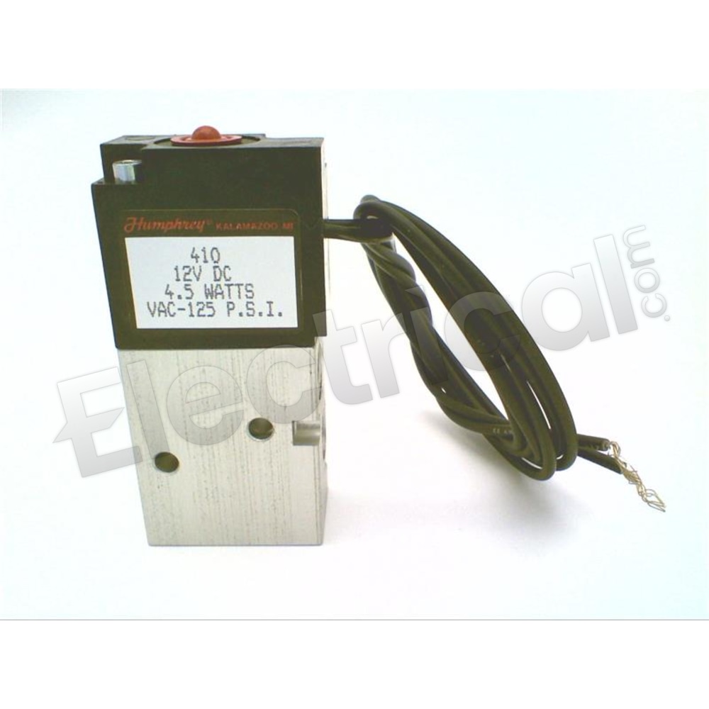 Humphrey 410-12VDC Solenoid Valve Valve