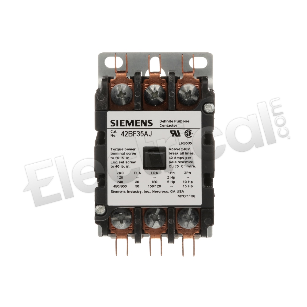 42BF35AF Siemens Class 42 30A Contactor