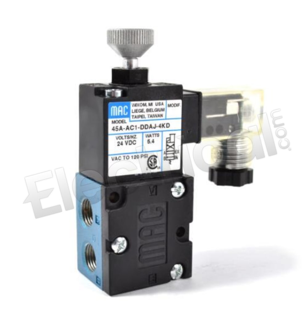 Mac Valves Inc 45A-LAB-DDAJ-4KD Solenoid Valve Valve