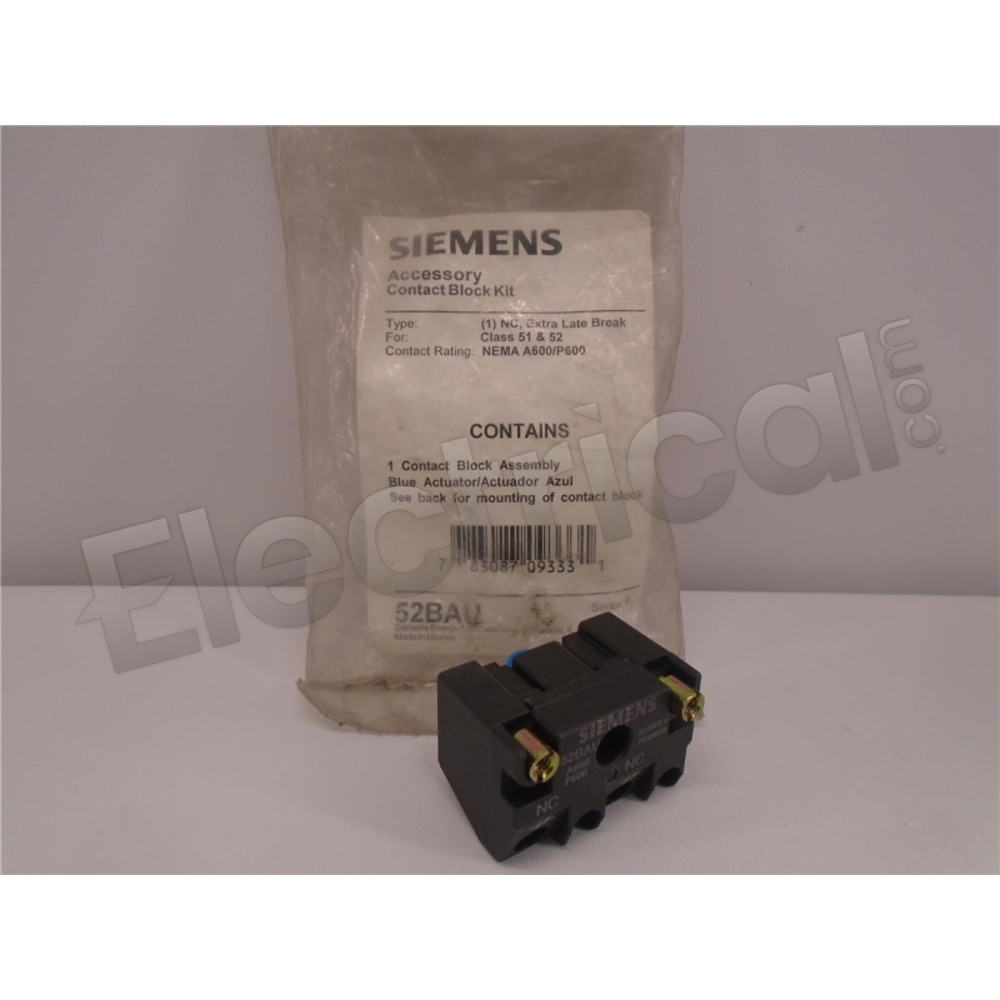 Furnas Siemens 52BAU Motor Control Part And Accessory Motor Control