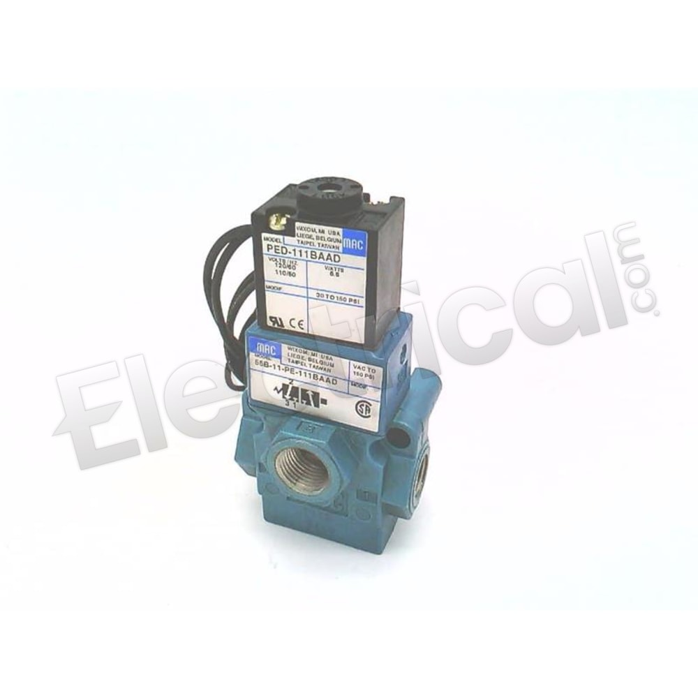 Mac Valves Inc 55B-11-PE-111BAAD Solenoid Valve Valve