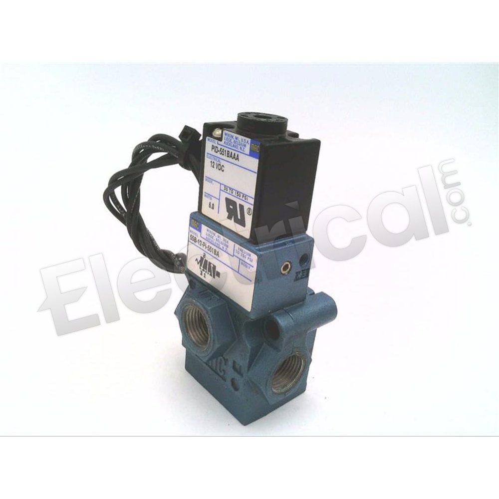 Mac Valves Inc 55B-12-PI-551BA Solenoid Valve Valve