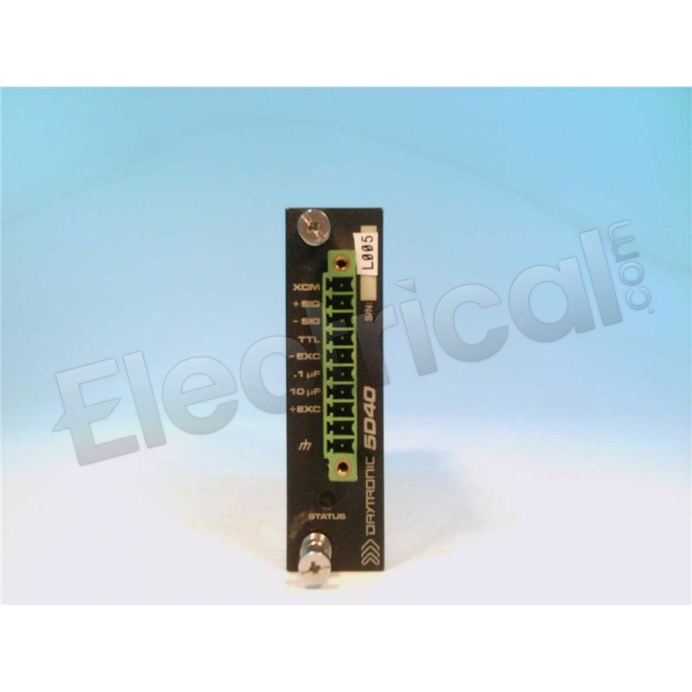 Daytronic 5D40 Frequency Monitor Automation