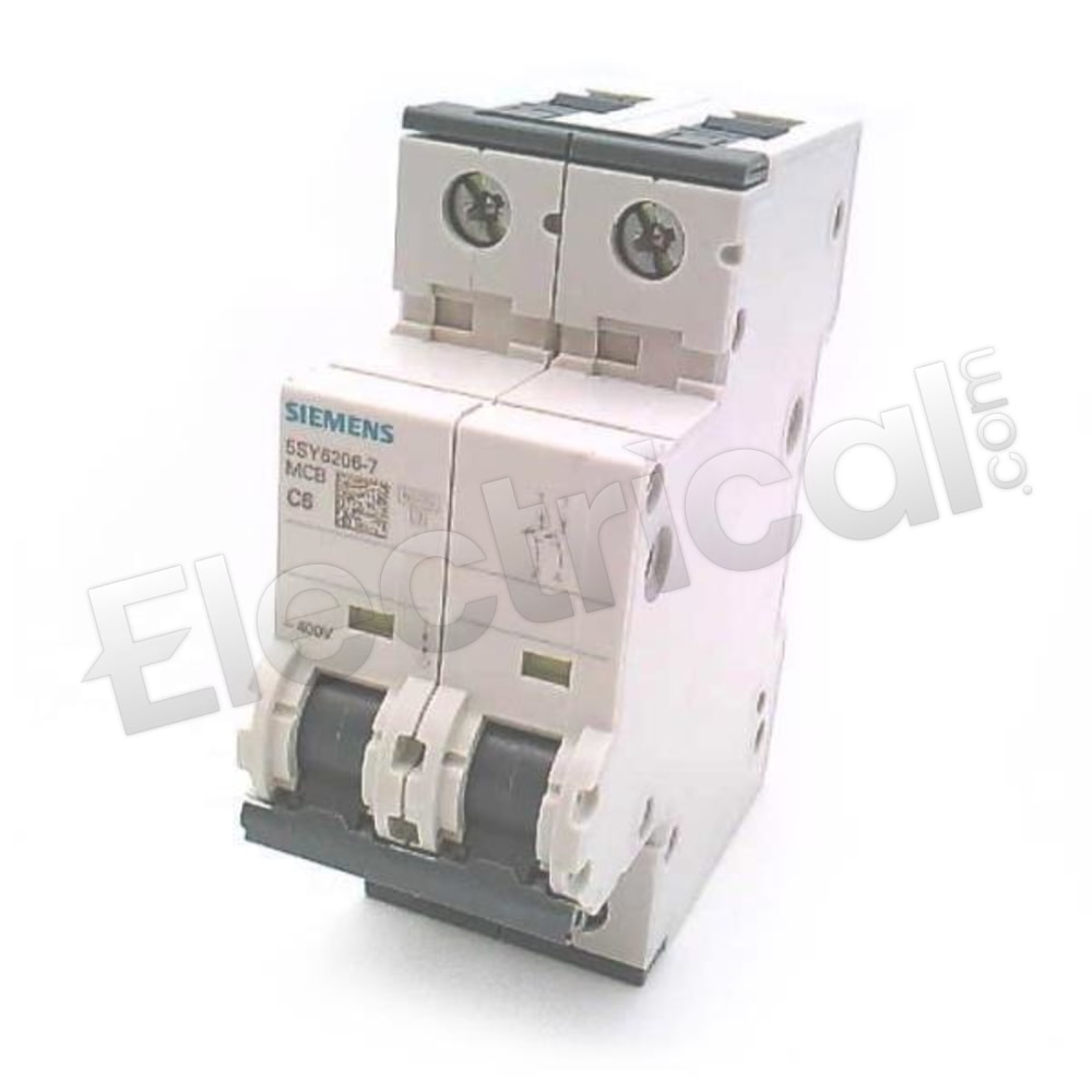 5SY6206-7 Siemens 6A 2P SENTRON Miniature Molded Case Circuit Breaker
