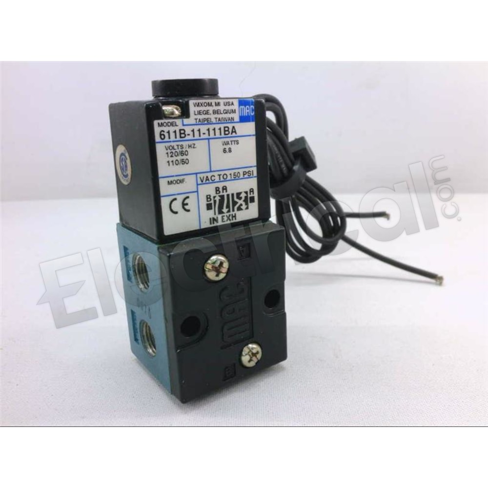 Mac Valves 611B-11-111BA Solenoid Valve Valve
