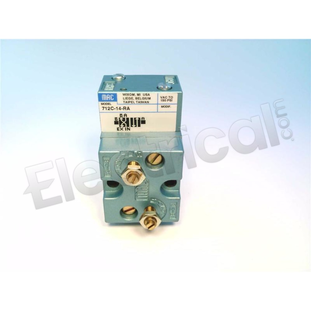 Mac Valves Inc 712C-14-RA Solenoid Valve Valve