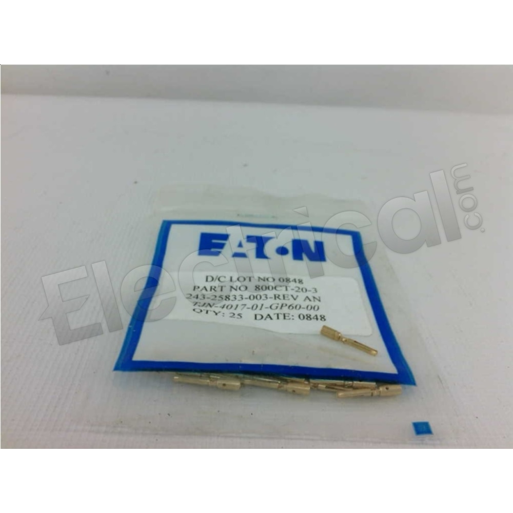 Eaton 800-CT20-3-EACH Connector/Terminal/Pin Electrical Component