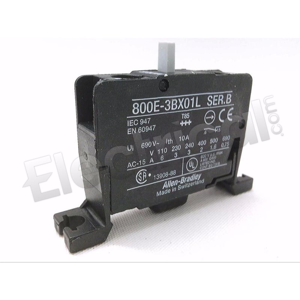 Allen-Bradley 800E-3BX01L Contactor And Motor Starter Auxiliary Motor Control