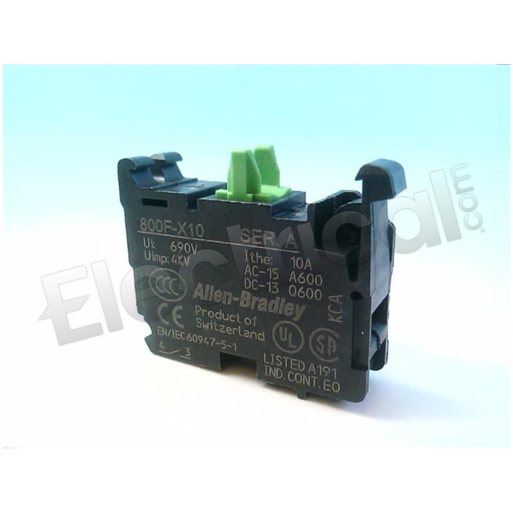 800F-X10 Allen-Bradley Contactor And Motor Starter Auxiliary Motor Control