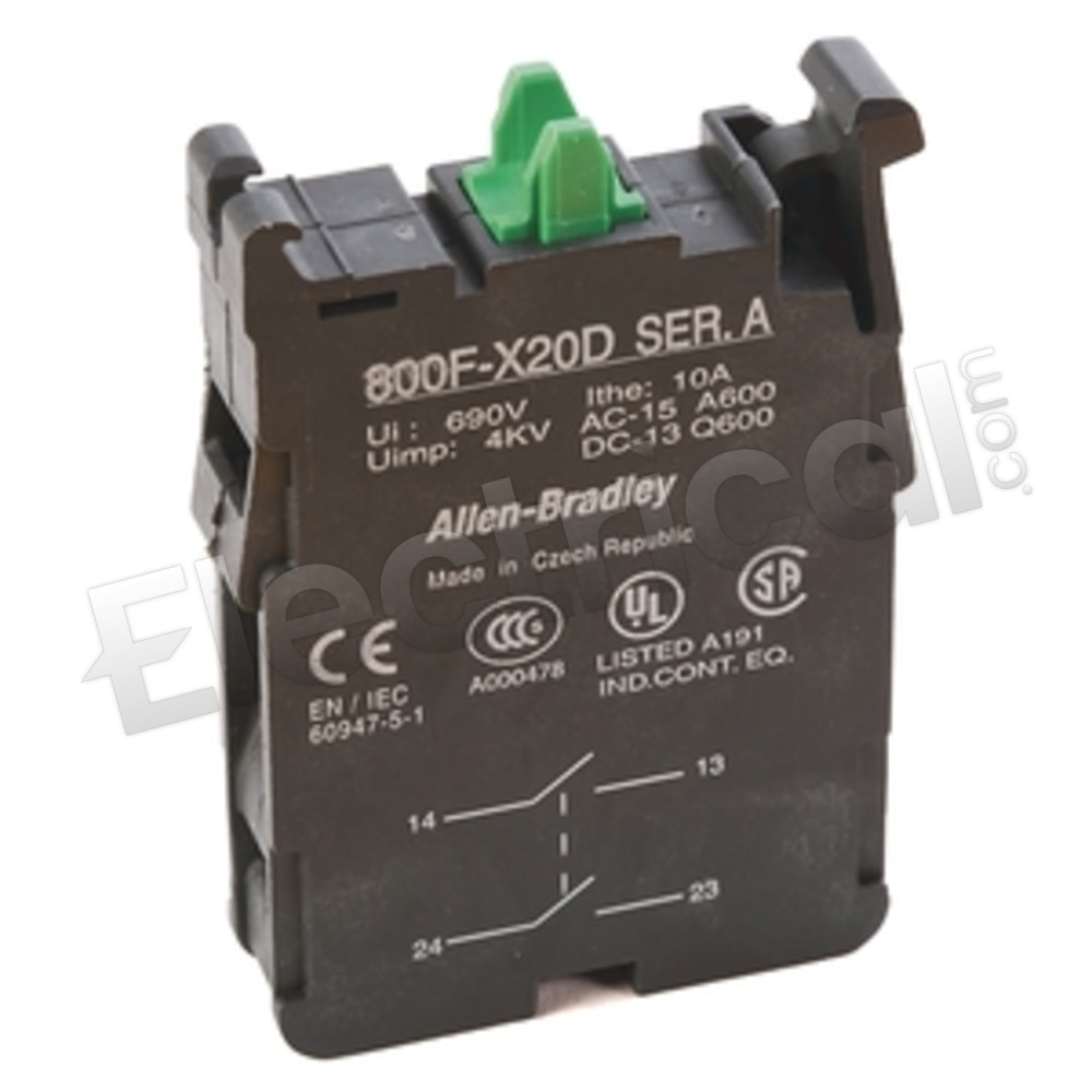 Allen-Bradley 800F-X20D Motor Control Part And Accessory Automation