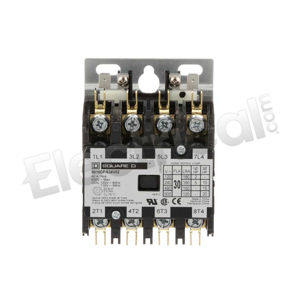 Square D 8910DPA34V02 Contactor Motor Control