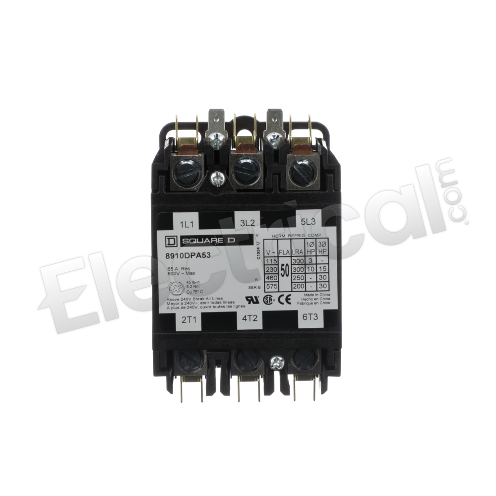 Square D 8910DPA53V09 Contactor Motor Control