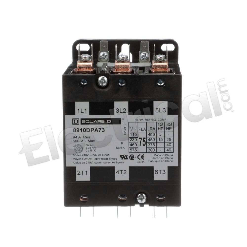 Square D 8910DPA73V09 Contactor Motor Control