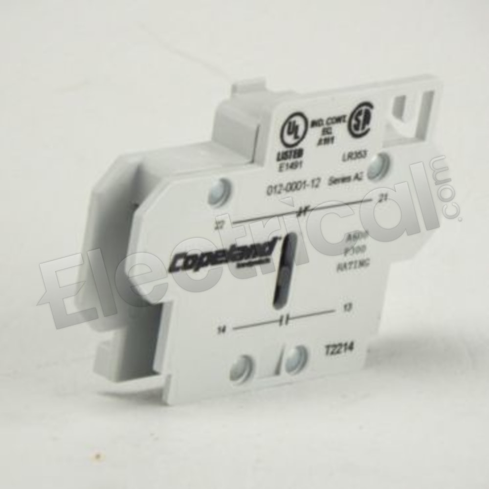 912-0001-12 Copeland Contactor And Motor Starter Auxiliary Motor Control
