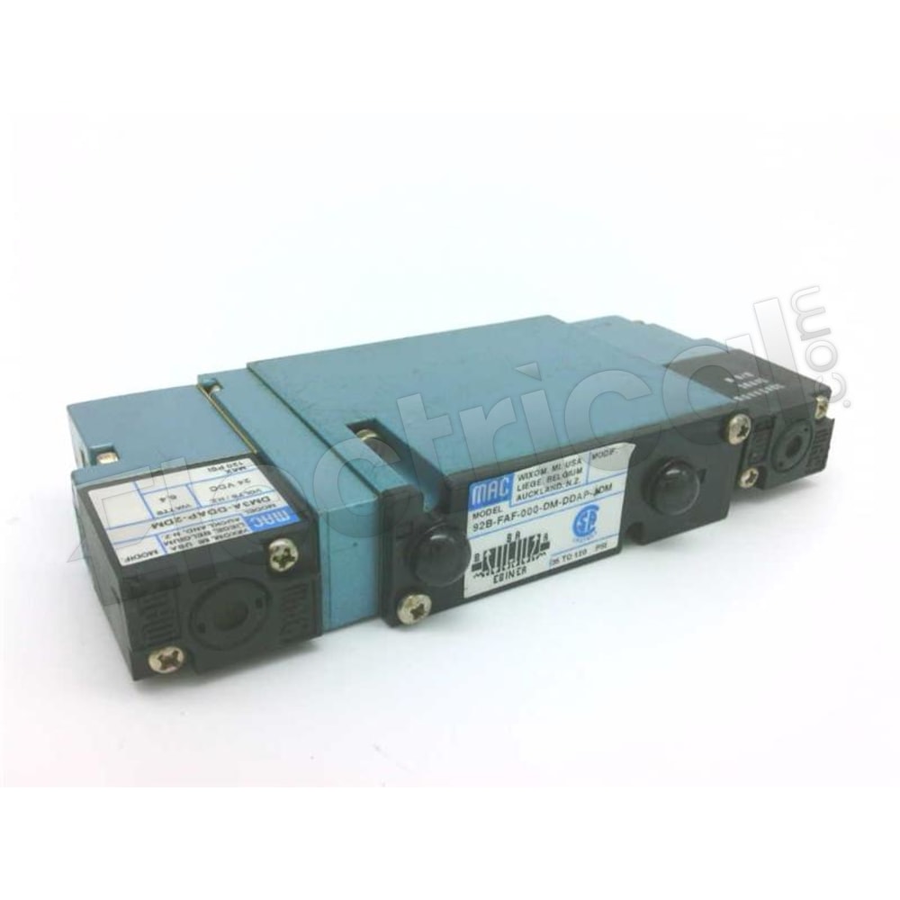 Mac Valves Inc 92B-FAF-000-DM-DDAP-1DM Solenoid Valve Valve