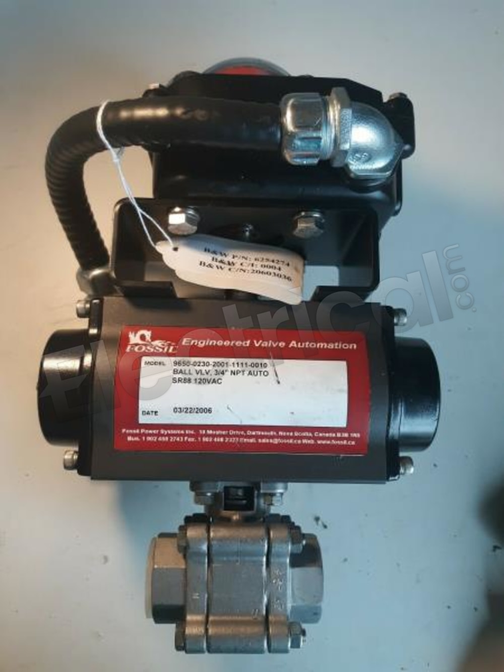 9650-1010-2001-1111-0010 Fossil Power Sys Ball Valve Valve