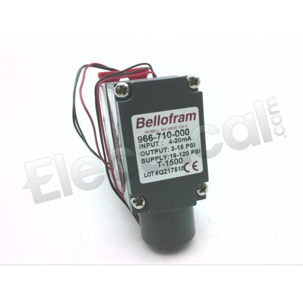 Marsh Bellofram 966-710-000 Transducer Pneumatic