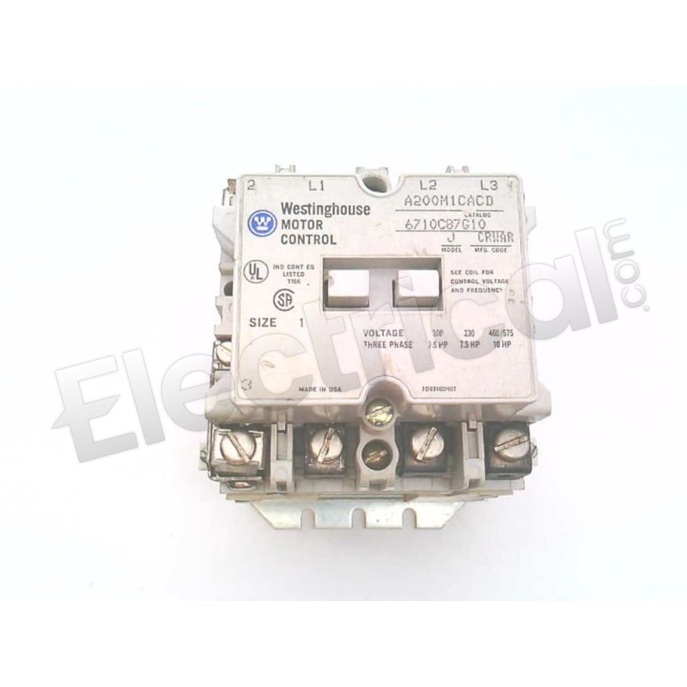 Westinghouse Eaton A200M1CACDZ1 Motor Starter Motor Control