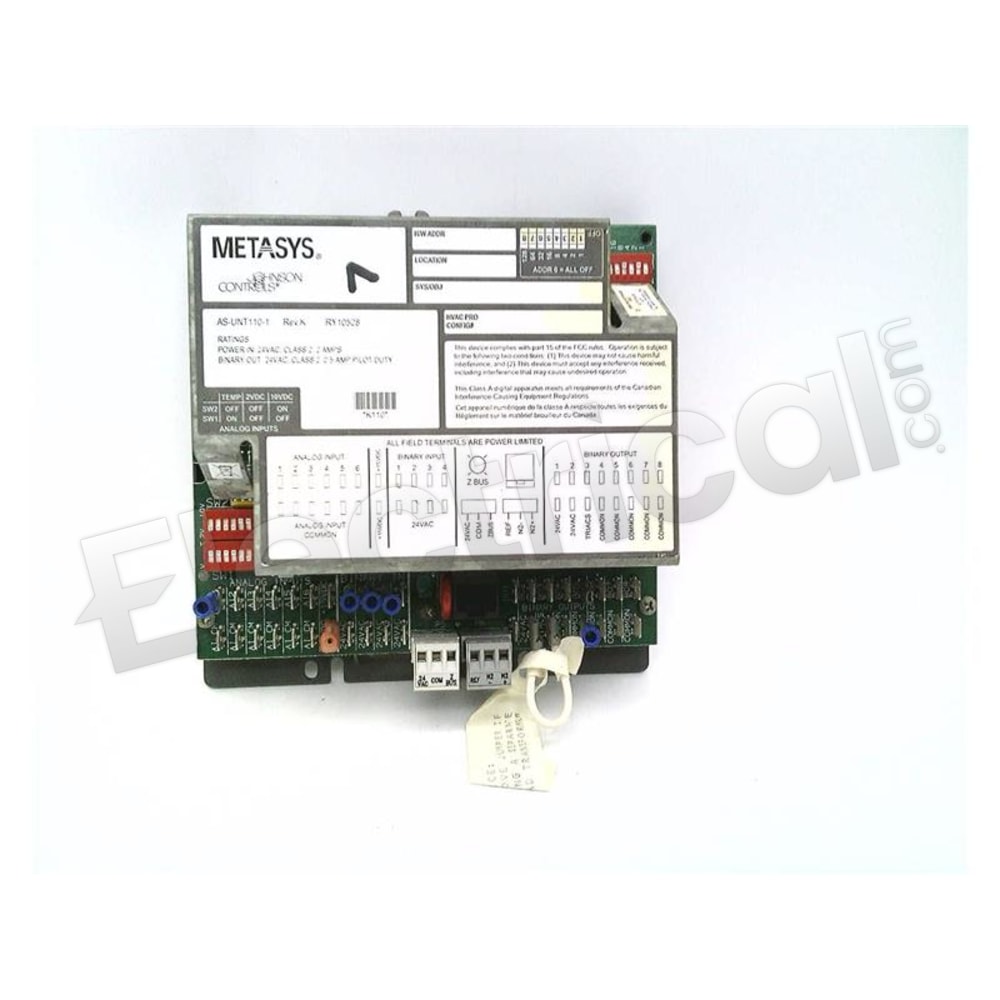 AS-UNT110-1 Johnson Controls HVAC Control System Board HVAC