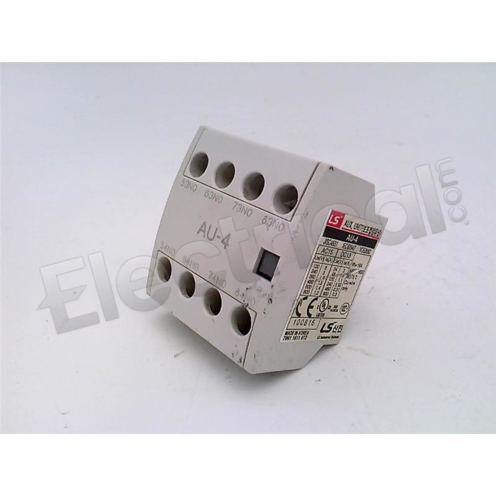 LS Electric AU-4-4B Contactor And Motor Starter Auxiliary Motor Control