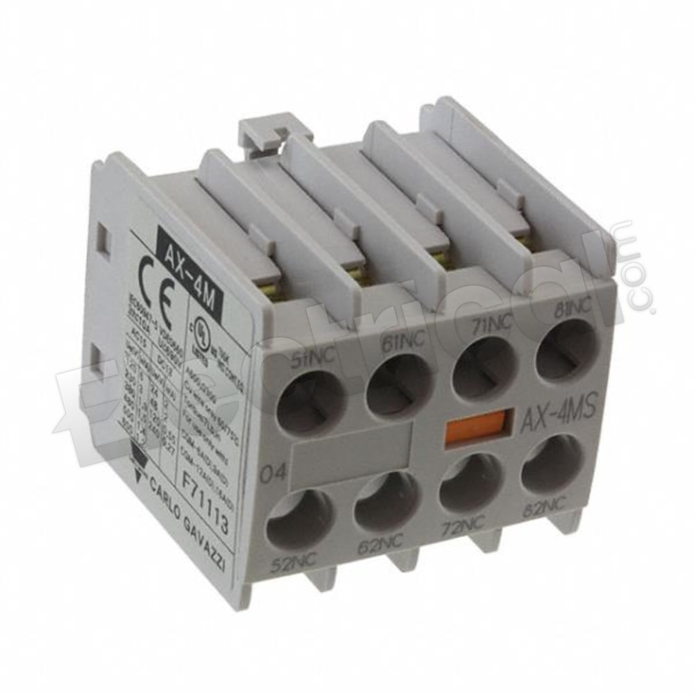 Carlo Gavazzi AX-4MS-04 Contactor And Motor Starter Auxiliary Motor Control