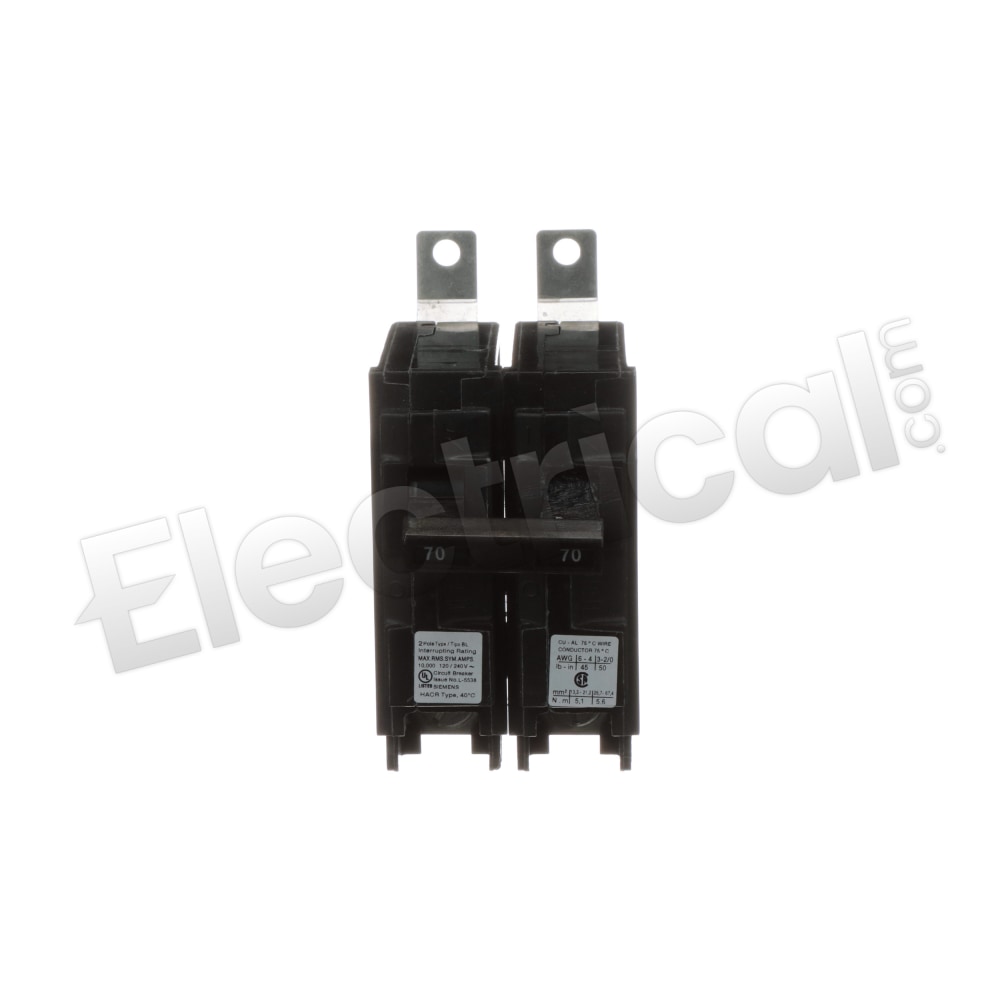 B270 Siemens 70A 2P BL Series Molded Case Circuit Breaker