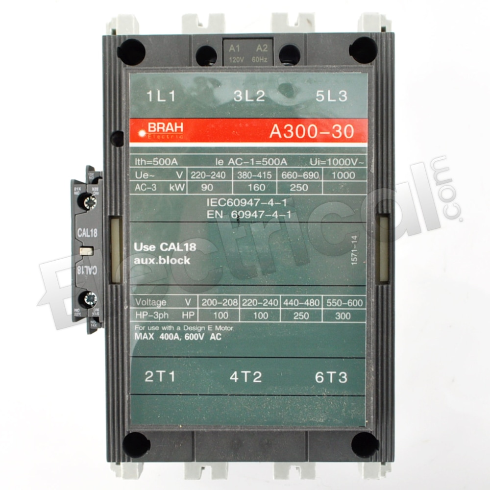 BA300-30-11 BRAH Electric A-Line 302A Contactor