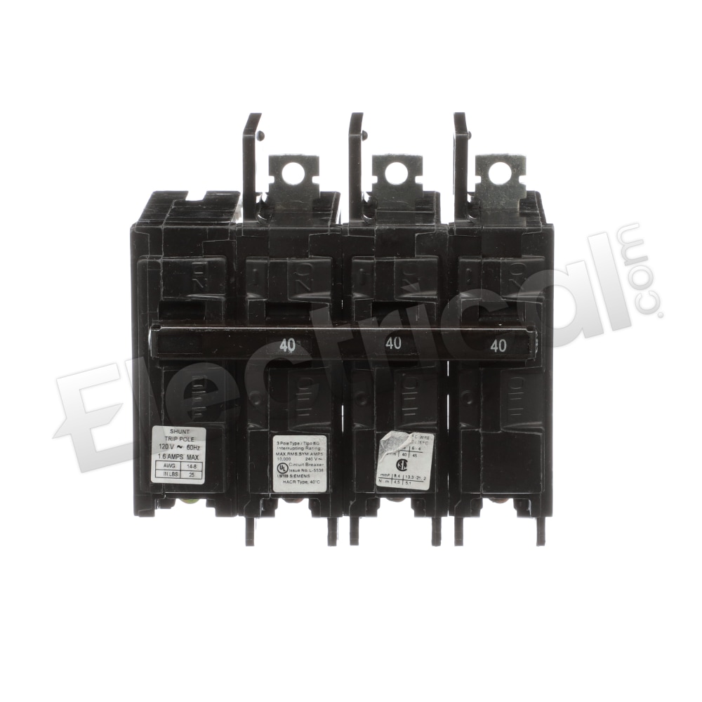 BQ3B04000S01 Siemens 40A 3P BQ Series Molded Case Circuit Breaker
