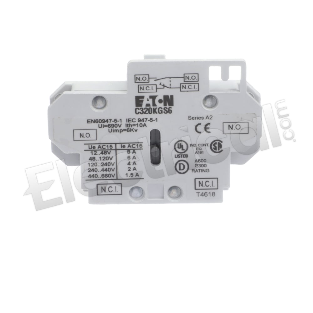 C320KGS6 Cutler Hammer Contactor And Motor Starter Auxiliary Motor Control