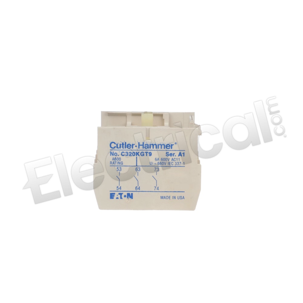 C320KGT9 Cutler Hammer Contactor And Motor Starter Auxiliary Motor Control