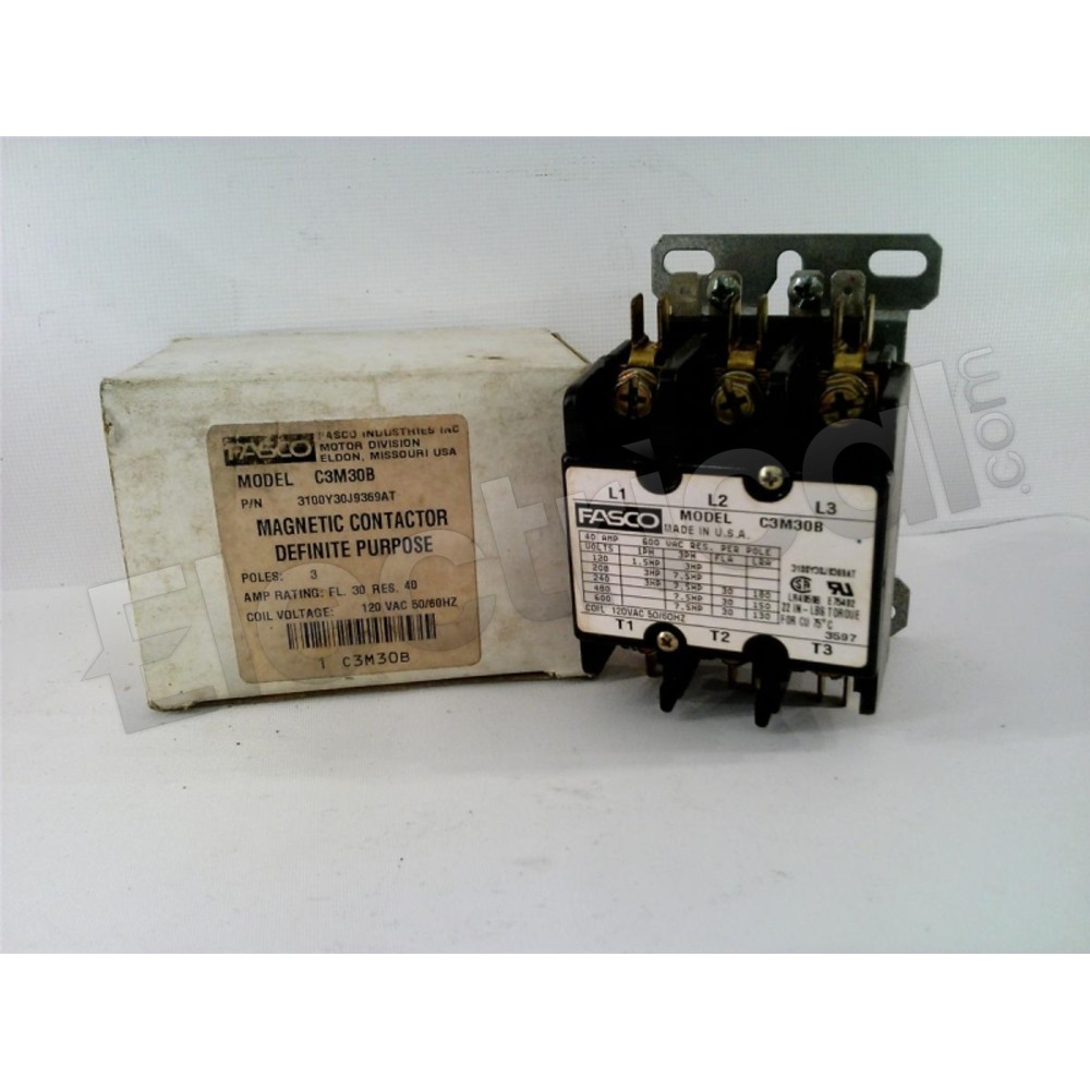 Regal Beloit C3M30B Contactor Motor Control