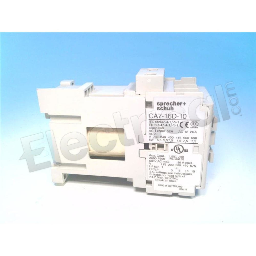 Sprecher & Schuh CA7-16D-10-24D Contactor Motor Control