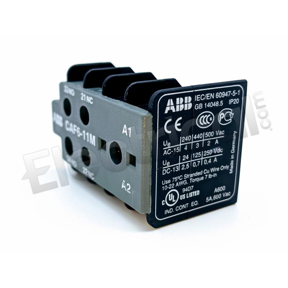 ABB CAF6-11M Contactor And Motor Starter Auxiliary Motor Control