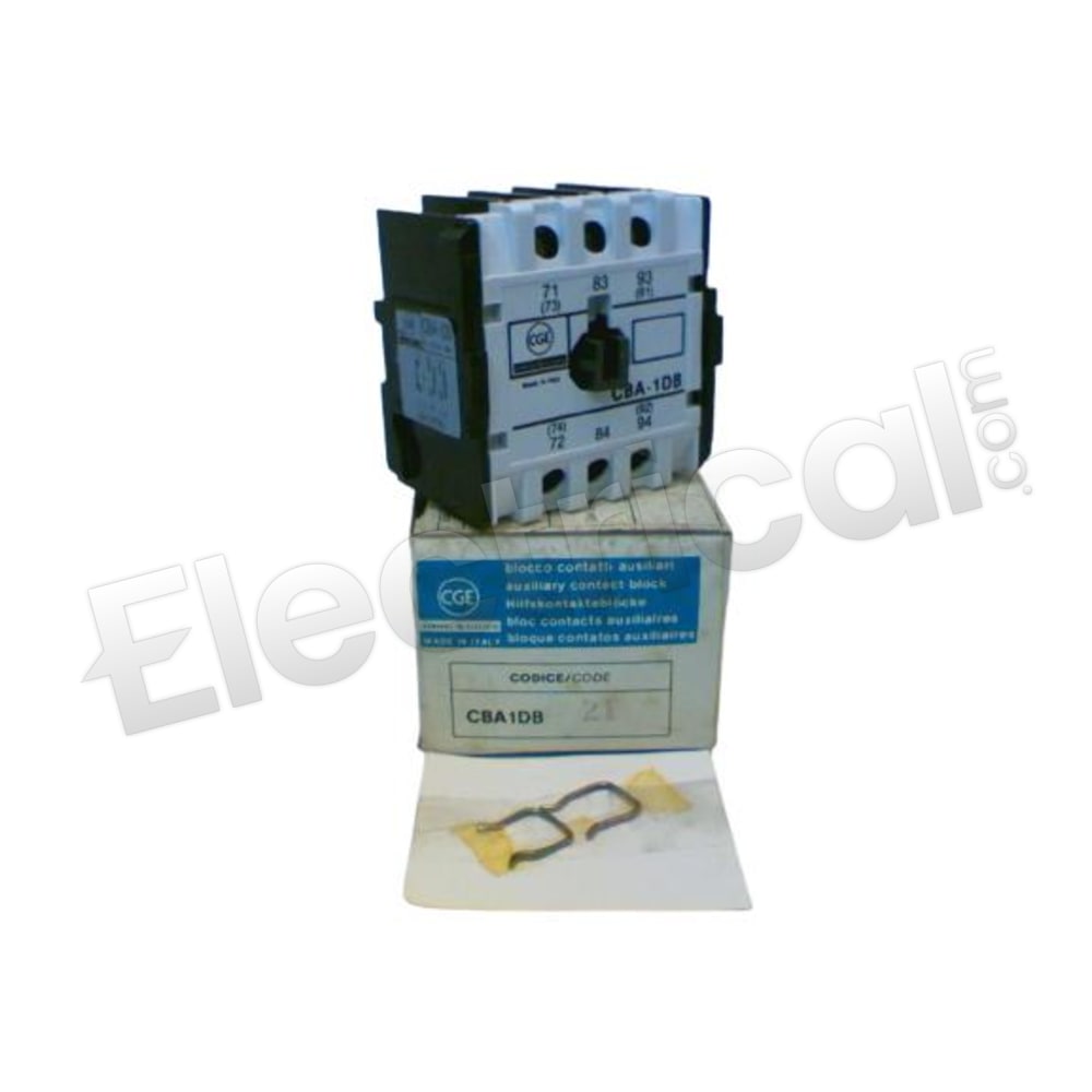 General Electric CBA-1DB-21 Contactor And Motor Starter Auxiliary Motor ...