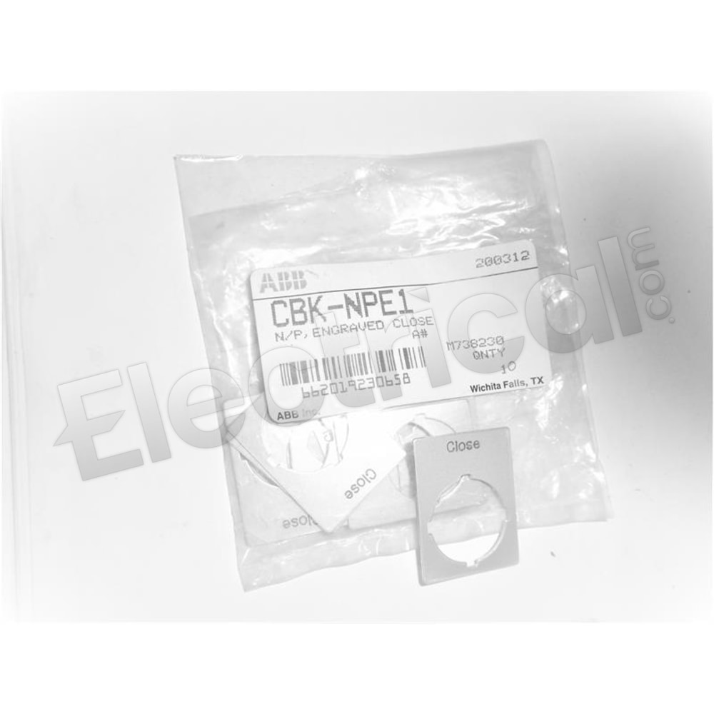 ABB CBK-NPE1 Switch Part And Accessory Switch